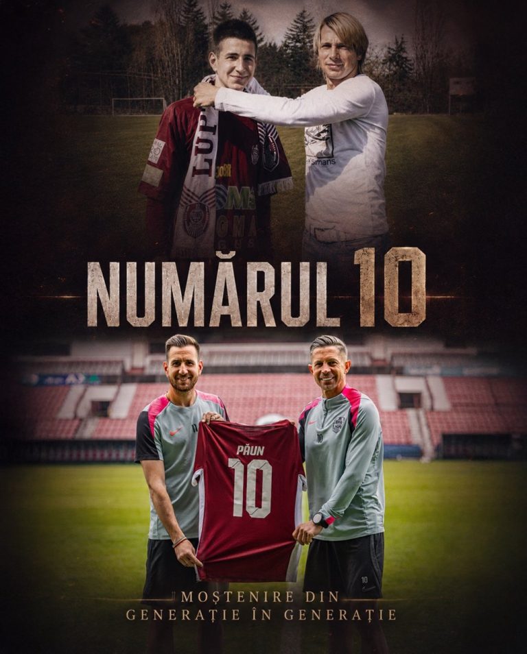 Moștenirea numărului 10 la CFR Cluj - Deac i-a predat lui Adiță Păun ...